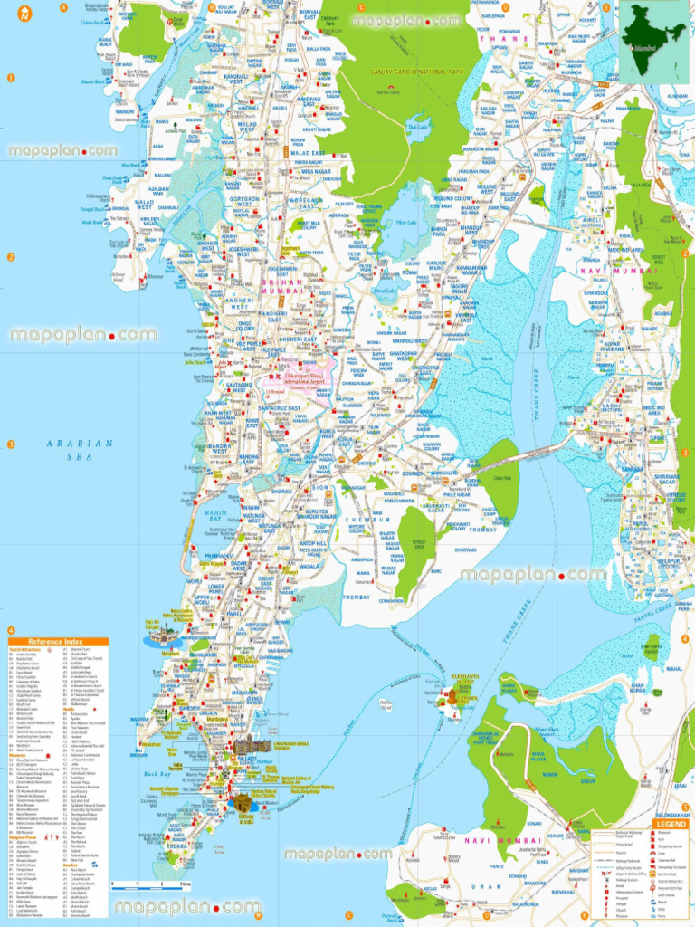 Mumbai - Bombay-Tourist-Map PDF | PDF