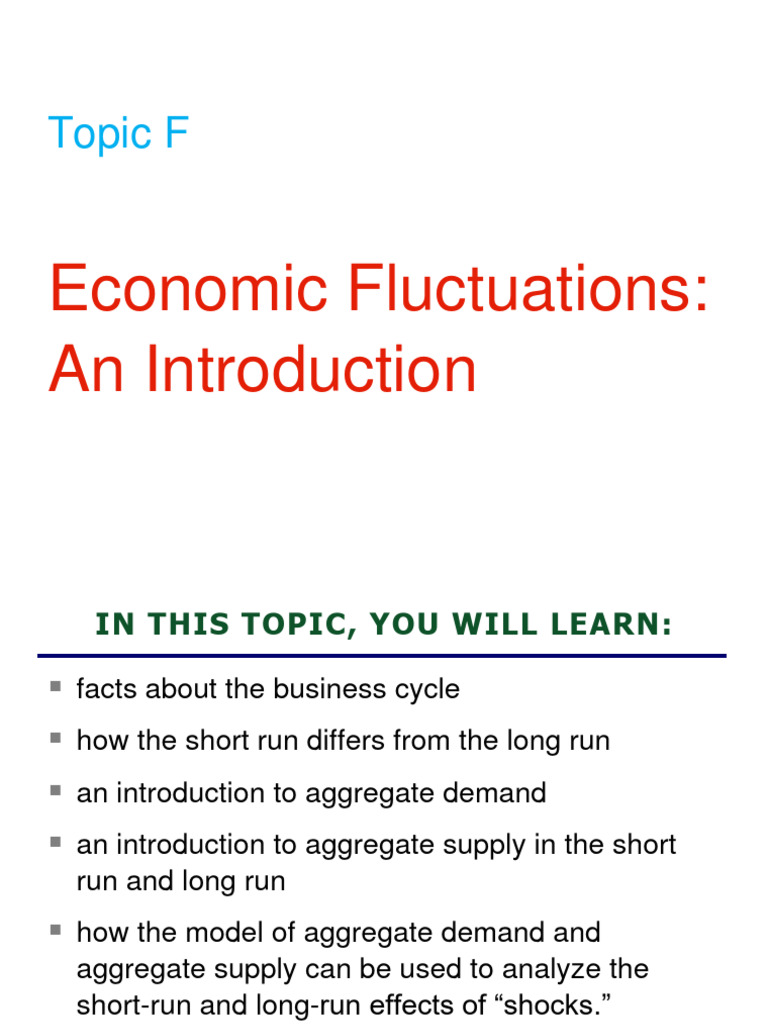 Topic F STD Ver | PDF | Long Run And Short Run | Macroeconomics