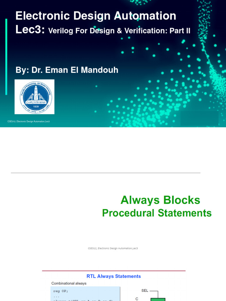 LEC3 CSE312 Electronic Design Automation | PDF | Art | Computers