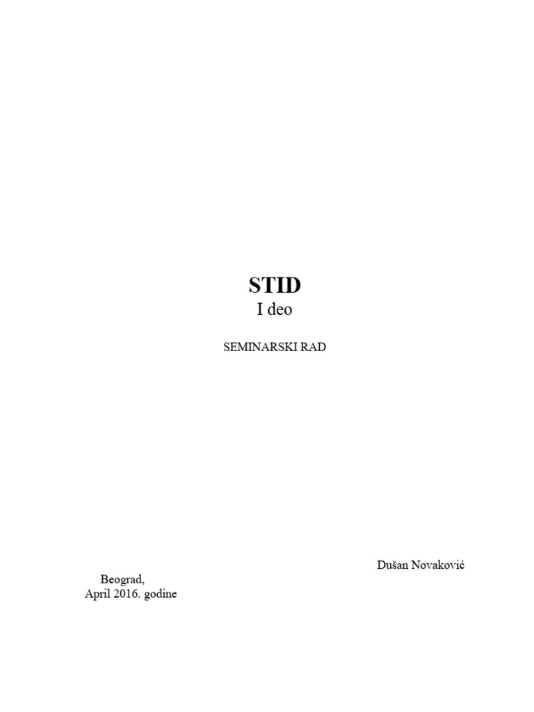 Stid 1 | PDF