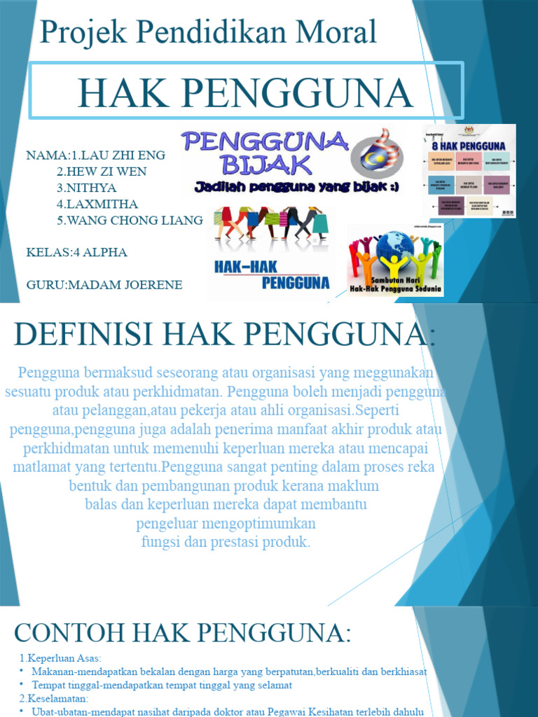 Projek Hak Pengguna (Moral) | PDF