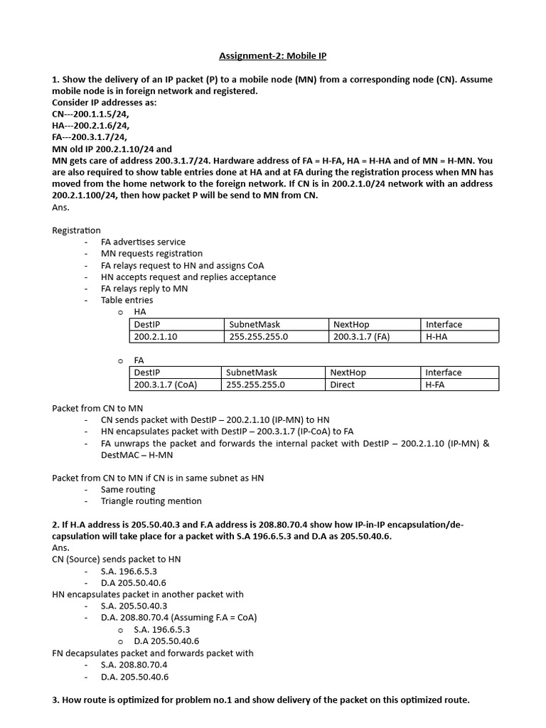 Assignment 2 | PDF | Port (Computer Networking) | Internet Protocols