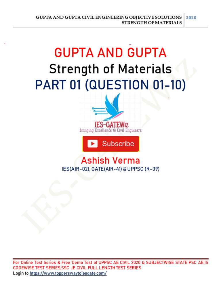 Part 1 SOM - Gupta and Gupta | PDF