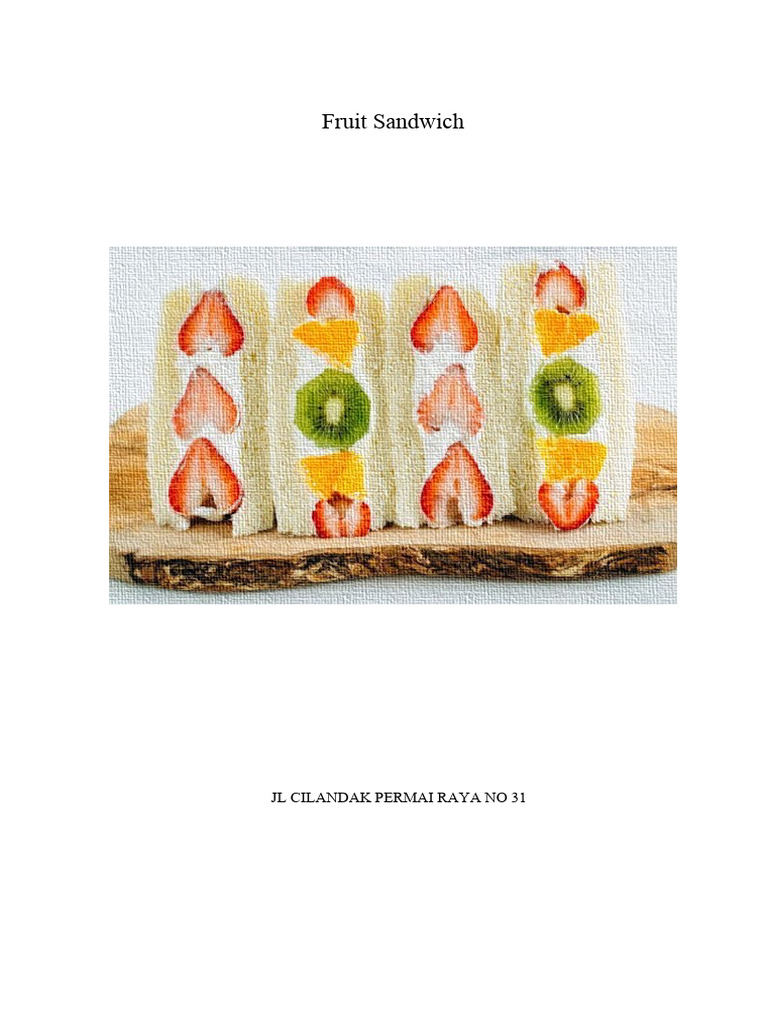 Business Plan Fruit Sandwich | PDF