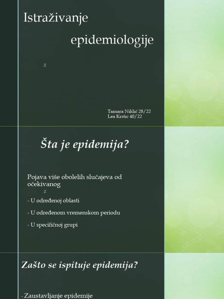 Epidemiologija | PDF