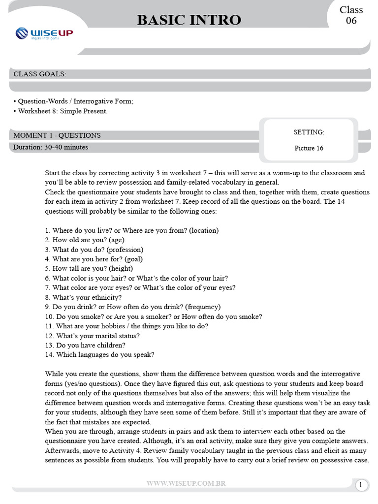 Basic Intro Class Vi | PDF | Question | Human Communication Basic Intro Class Vi | PDF | Question | Human Communication
