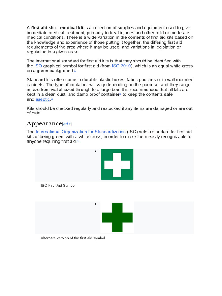 First Aid Kit | PDF