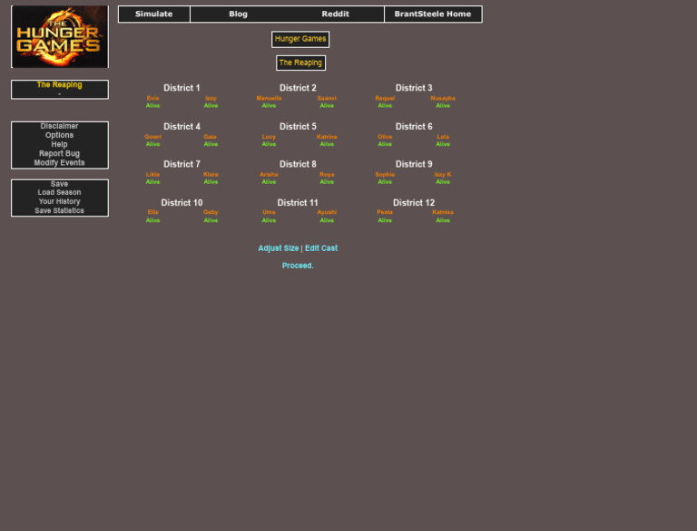 BrantSteele Hunger Games Simulator | PDF
