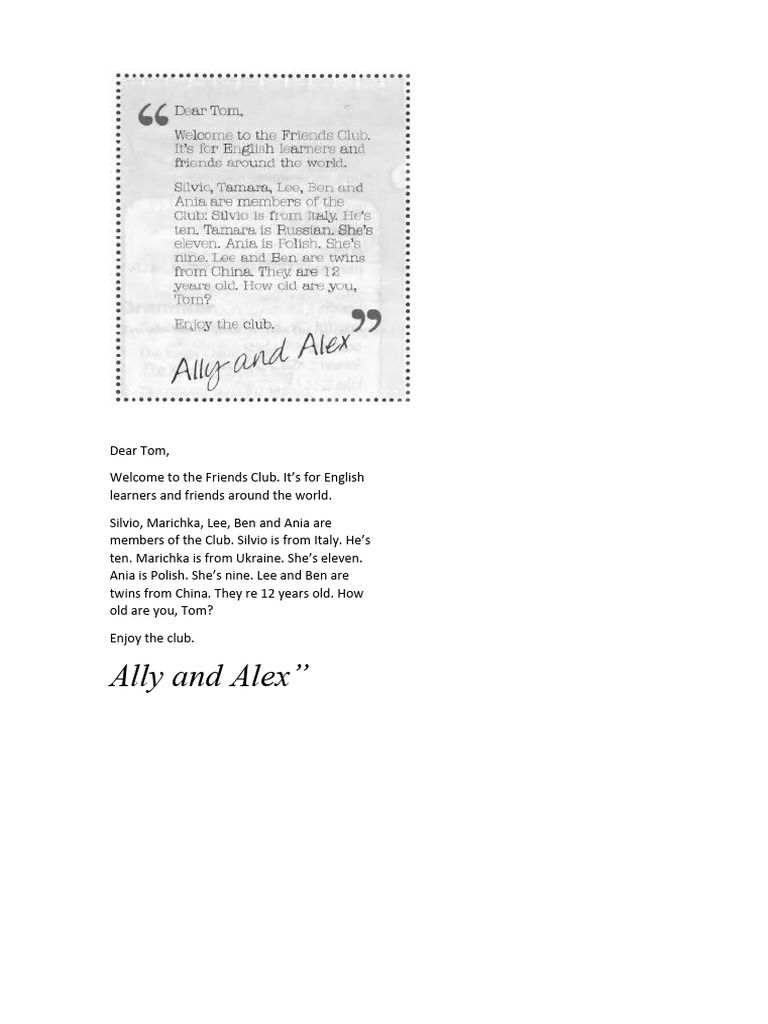 Dear Tom British Publishing | PDF