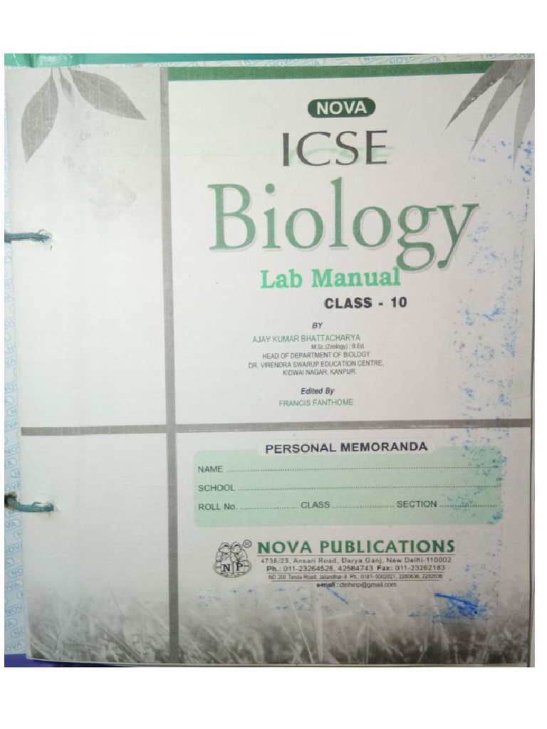Class XTH Biology Practical File | PDF