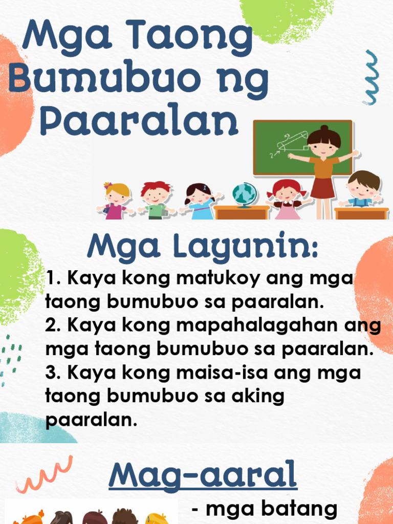 Mga Taong Bumubuo Sa Aking Paaralan | PDF