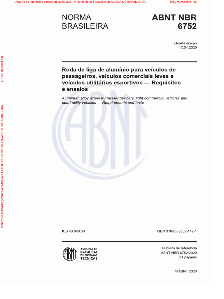 Abnt NBR 6752 - 17-04-2020 | PDF