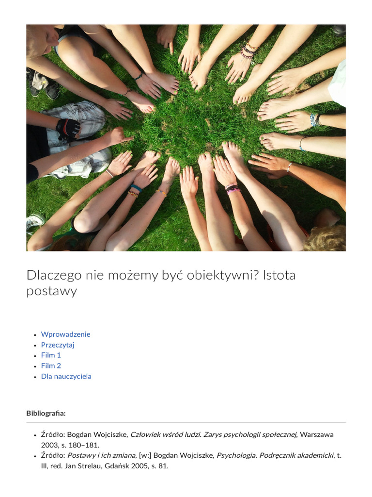 Dlaczego Nie Mozemy Byc Obiektywni Istota Postawy | PDF Dlaczego Nie Mozemy Byc Obiektywni Istota Postawy | PDF