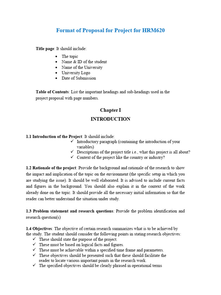 Format of Proposal For Project | PDF | Sampling (Statistics) | Methodology