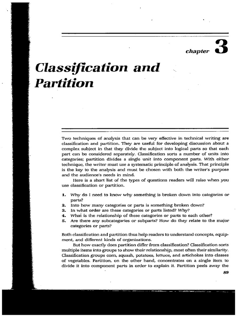 CLASSIFICATION AND PARTITION | PDF