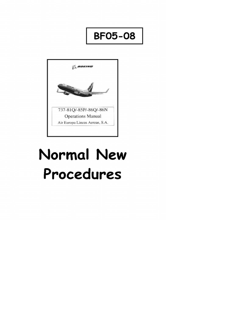 Normal New Procedures 737-800 Air-Europa - TOAZ - INFO | PDF