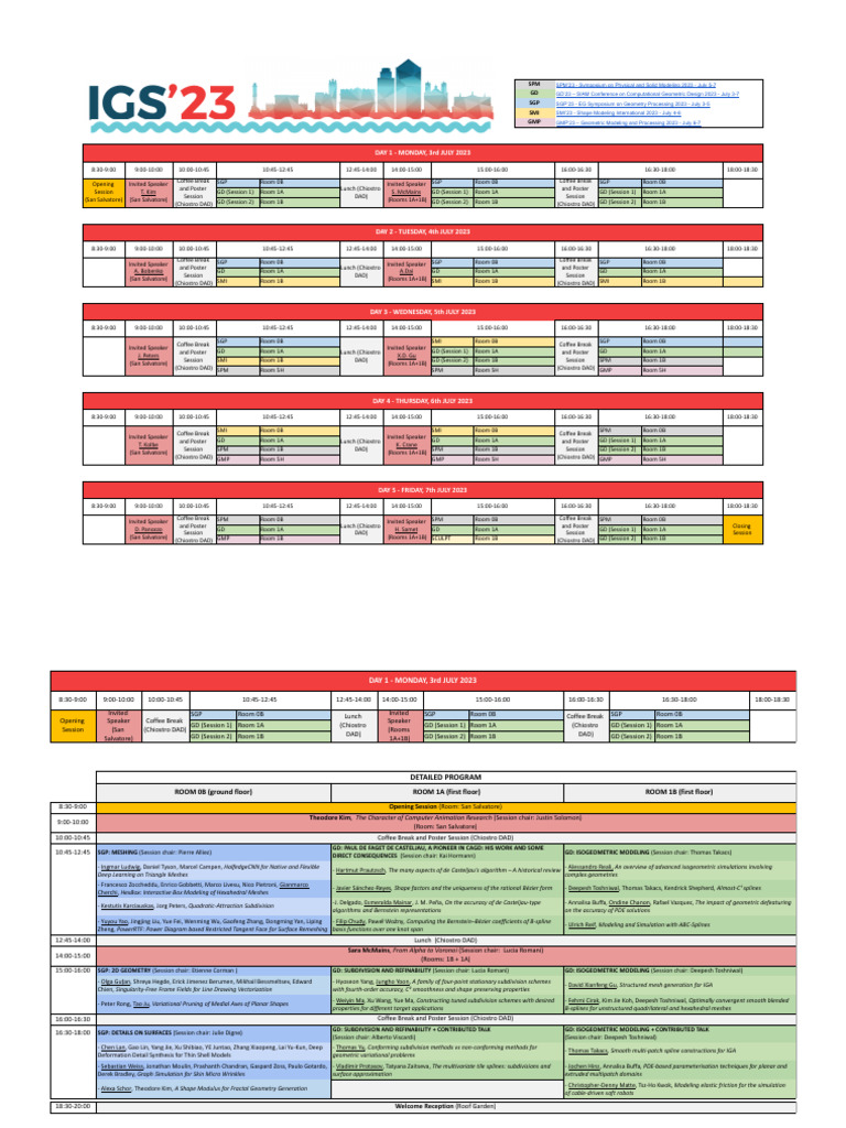 Igs2023 Programme | PDF | Geometry | Applied Mathematics