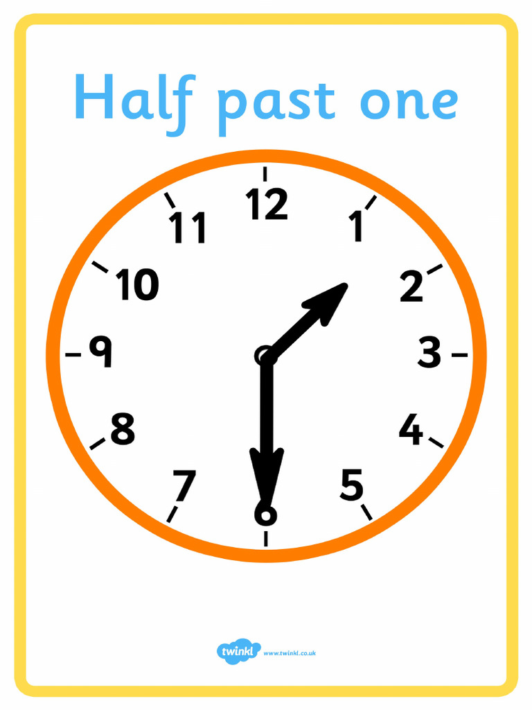 Analogue Clocks Half Past | PDF