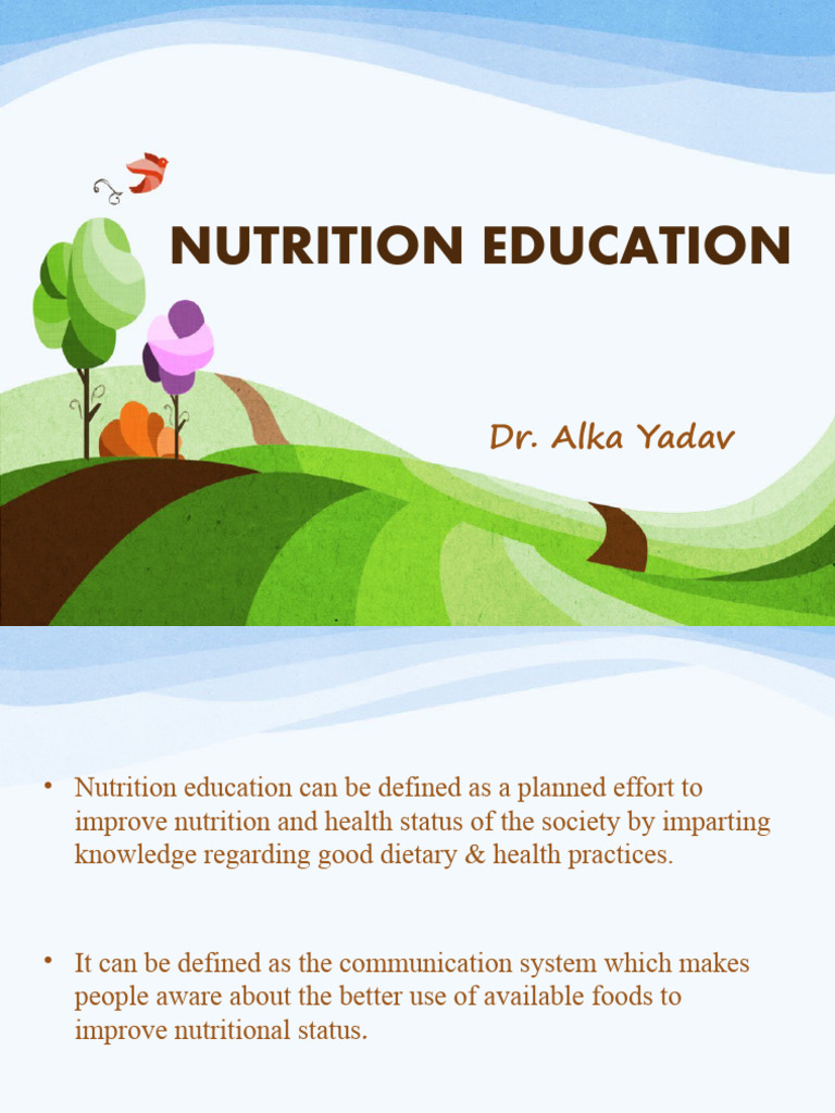 Methods and Importance of Nutrition Education | PDF