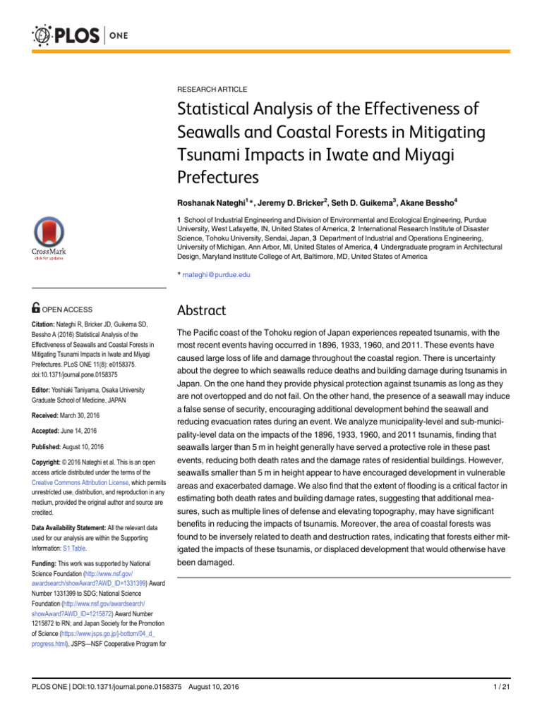 Statistical Analysis of The Effectiveness of Seawa | PDF | Cross ...