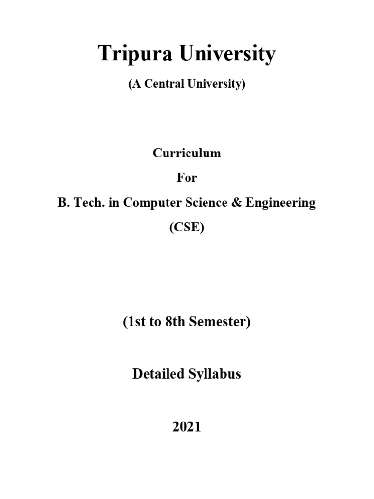 Syllabus 2nd Year Computer Science and Engineering | PDF Syllabus 2nd Year Computer Science and Engineering | PDF
