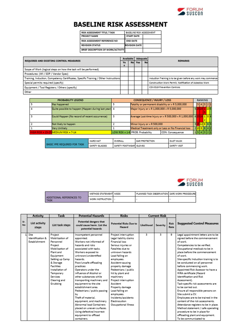 Baseline Risk Assessment FS | PDF | Risk | Risk Assessment