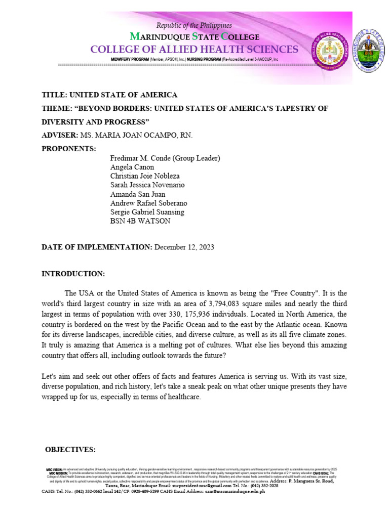 Activity Design USA | PDF | Nursing