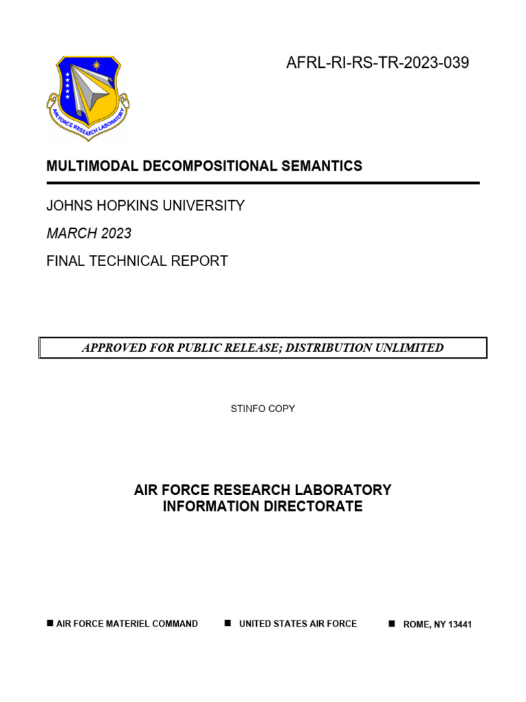 Multimodal Decompositional Semantics Ad1195012 | PDF | Information | Annotation
