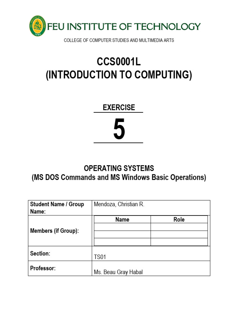 (M5-TECHNICAL1) Software (Operating System) | PDF