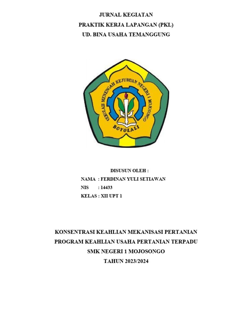 JURNAL PKL | PDF JURNAL PKL | PDF