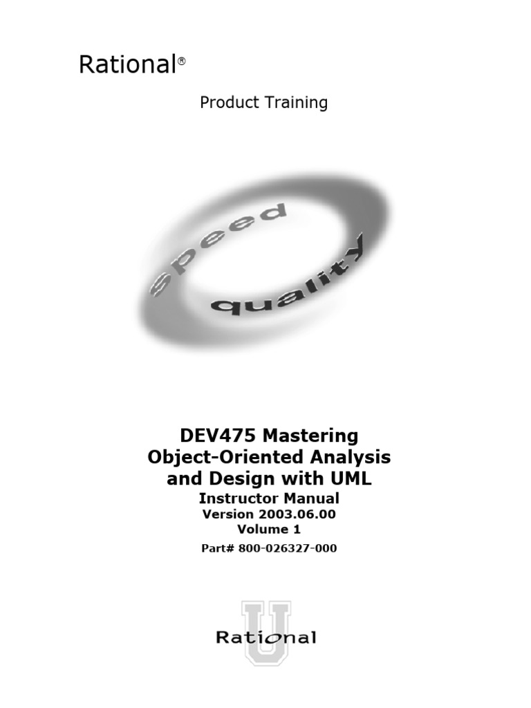 DEV475 Mastering Object-Oriented Analysis and Design With UML ... | PDF