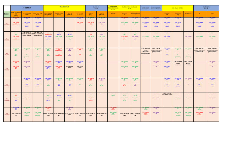 PUNE TIME TABLE 4 Dec. 2023 - 10 Dec. 2023 (FINAL) | PDF