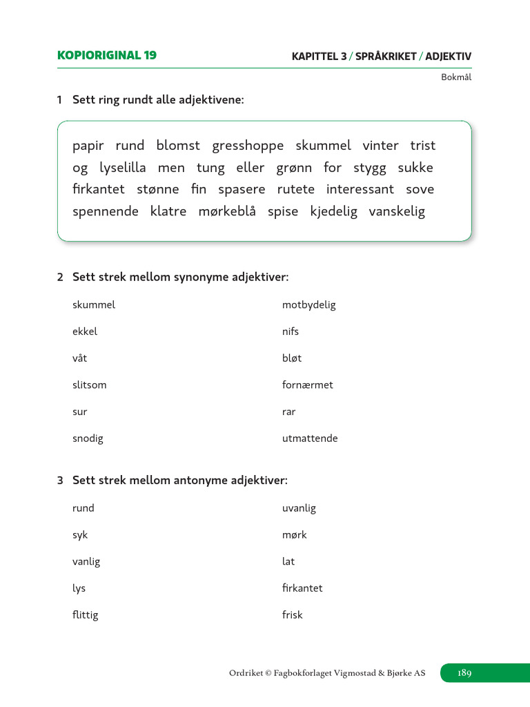 LVN 5 KO Kap 3 Spraakriket Adjektiv BM | PDF