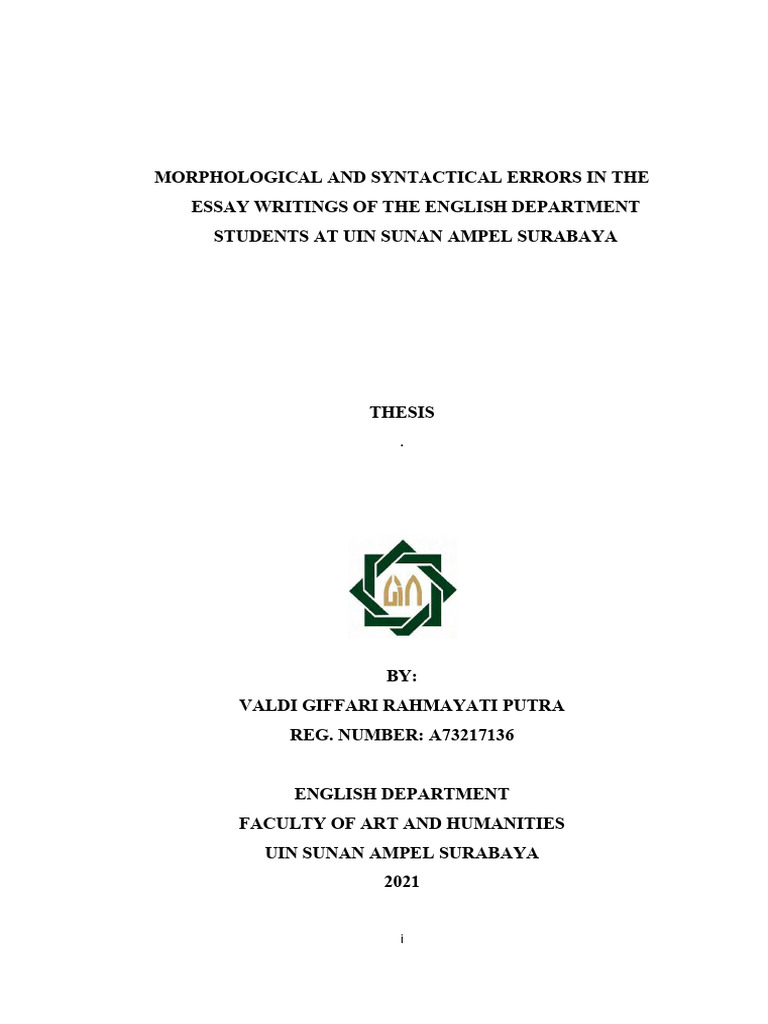 Morphological And Syntactical Errors In Pdf Communication Second Language Acquisition