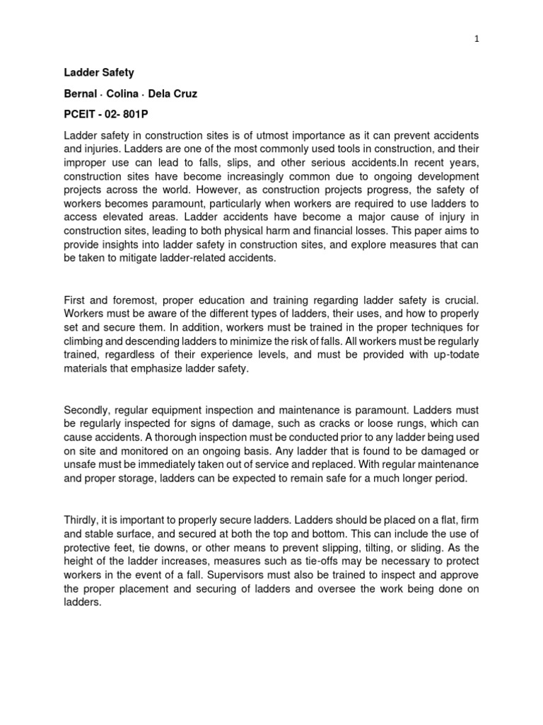 05.e Ladder Safety | PDF