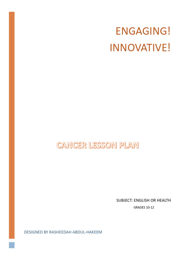 Cancer Lesson Plan For High School | PDF | Alternative Medicine ...