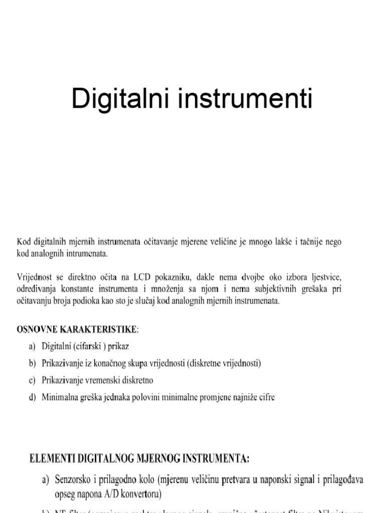 Digitalni Instrumenti | PDF