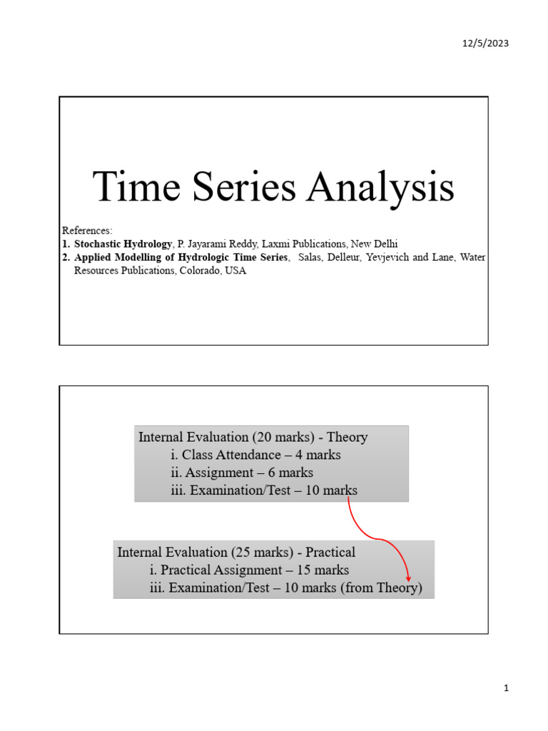 Time Series Analysis | PDF | Variable (Mathematics) | Time Series