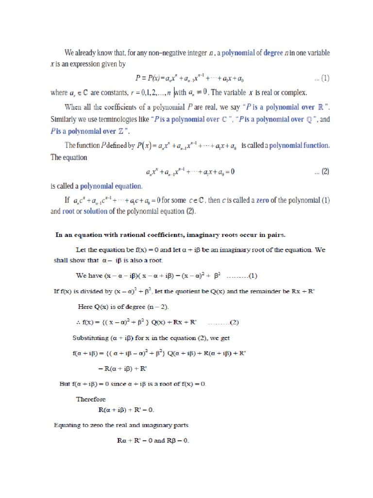 Unit 1 Algebra To Prime Numbers | PDF | Eigenvalues And Eigenvectors | Matrix (Mathematics)