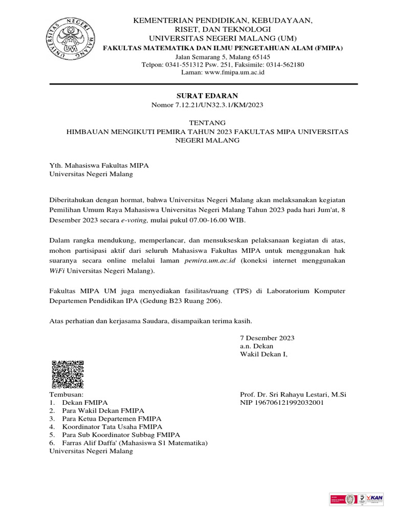 Surat Edaran Rev | PDF