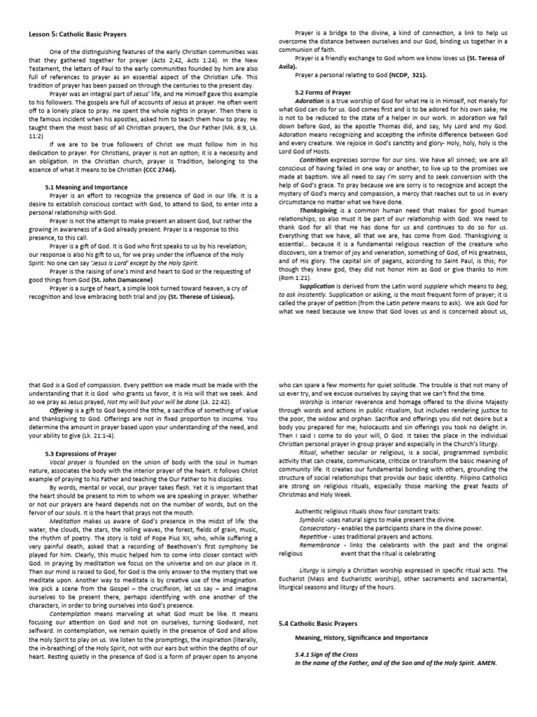 Basic Prayers | Download Free PDF | Rosary | Lord's Prayer