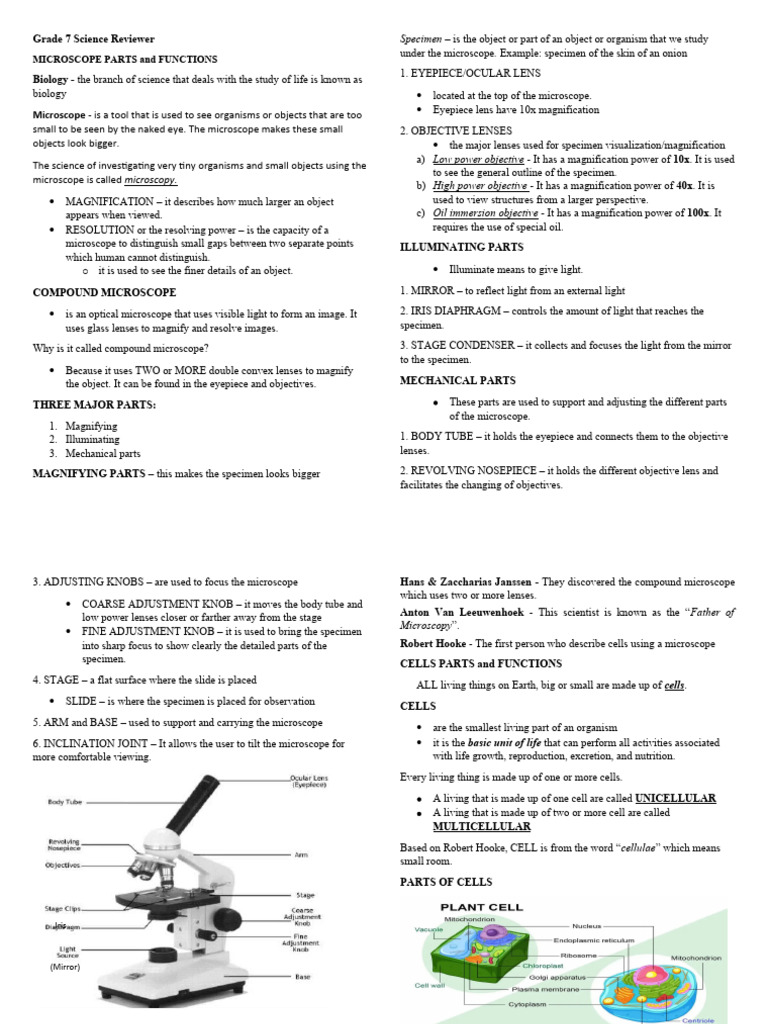 Grade 7 Science Reviewer 2nd Quarter | PDF