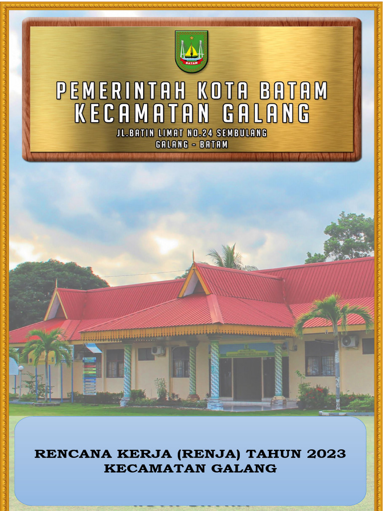 Renja 2023 Kecamatan Galang Update | PDF