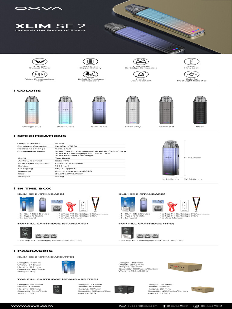 XLIM SE 2 Techspec | PDF