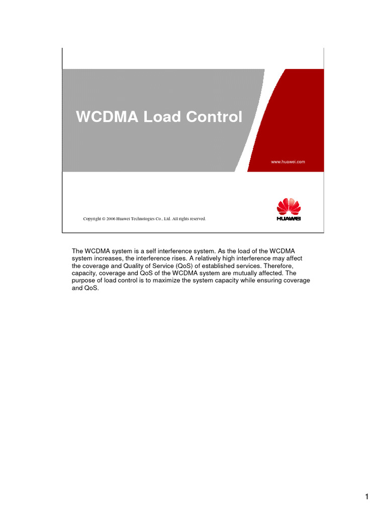 WCDMA Load Control | PDF