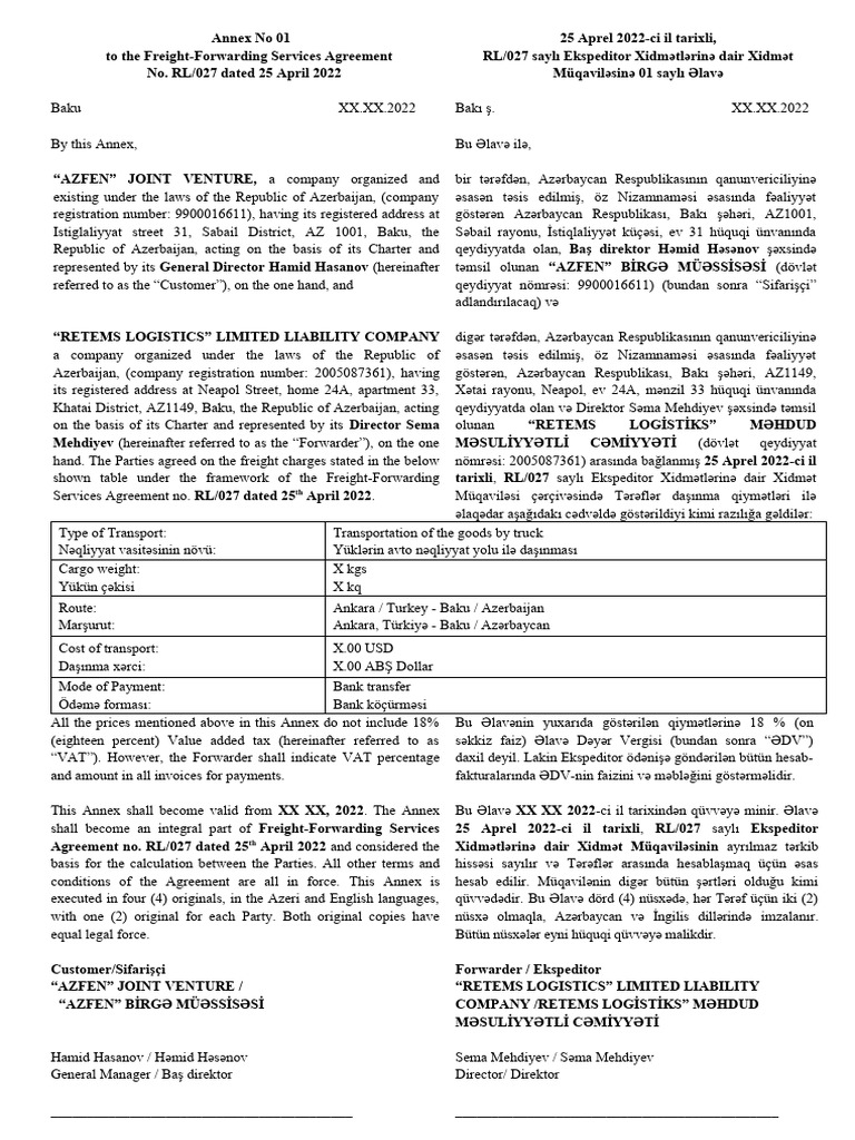 Annex 01 (002) Revised 01 | PDF