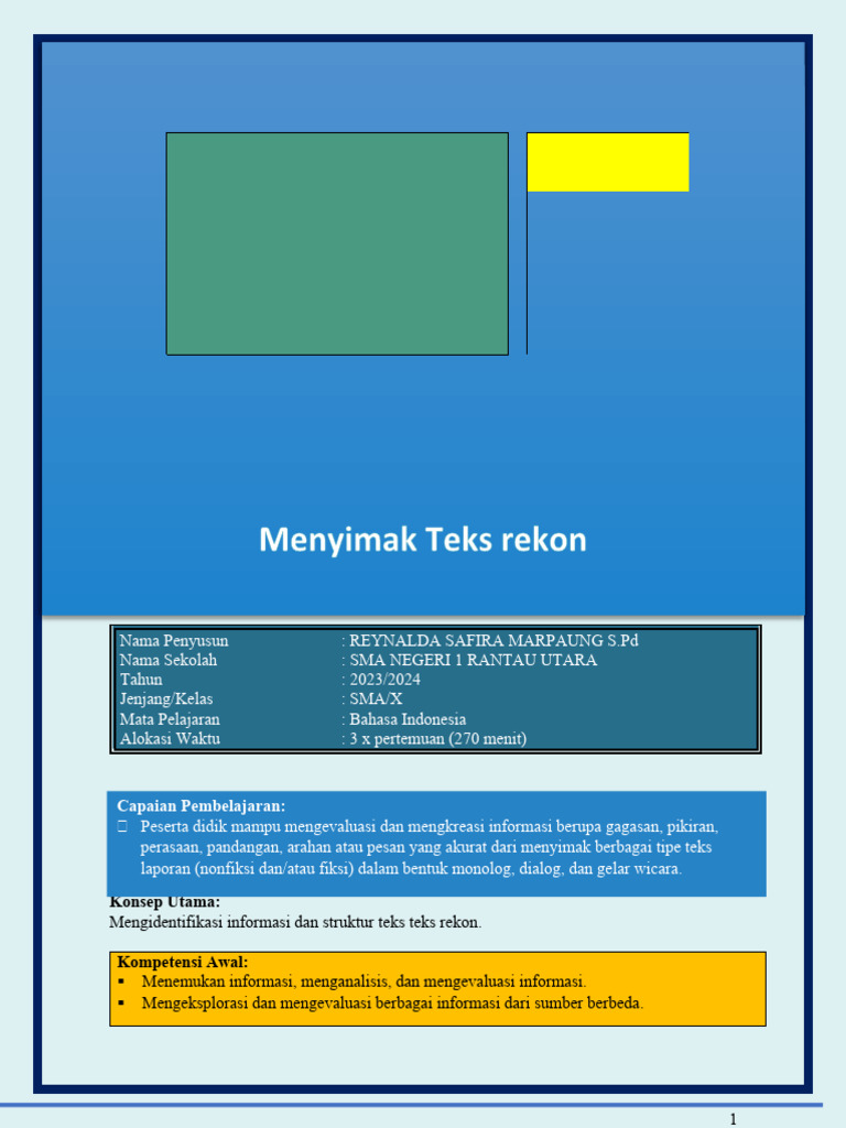 Bab 8 Teks Rekon | PDF