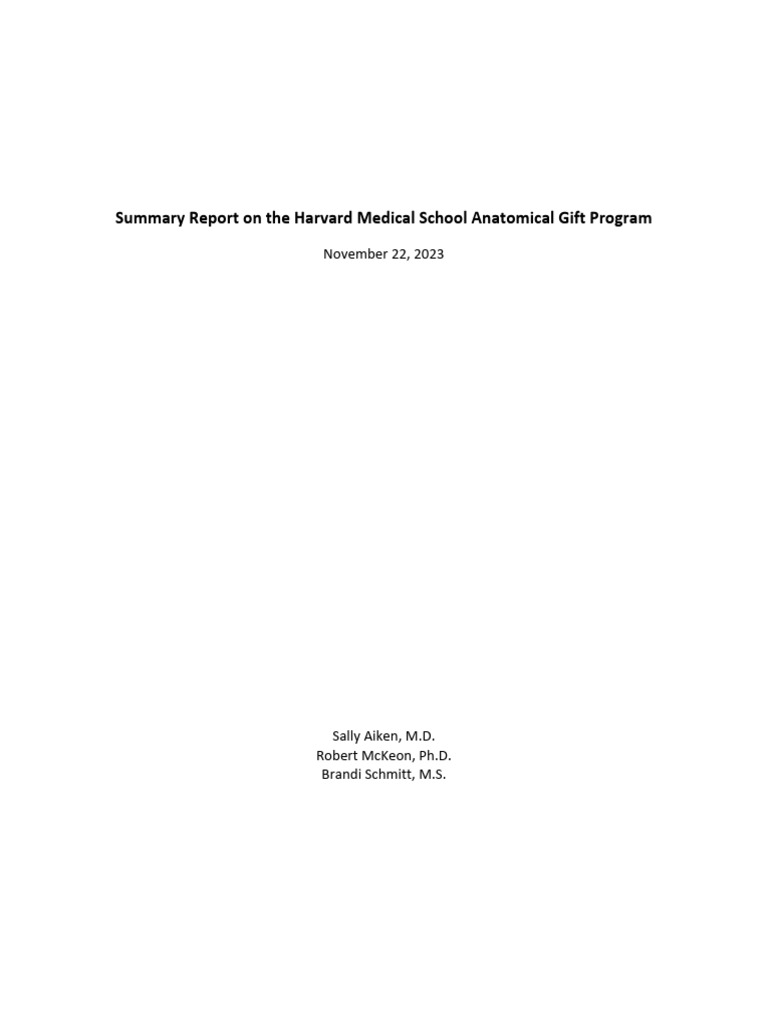 Harvard Morgue Recommendation Report | PDF