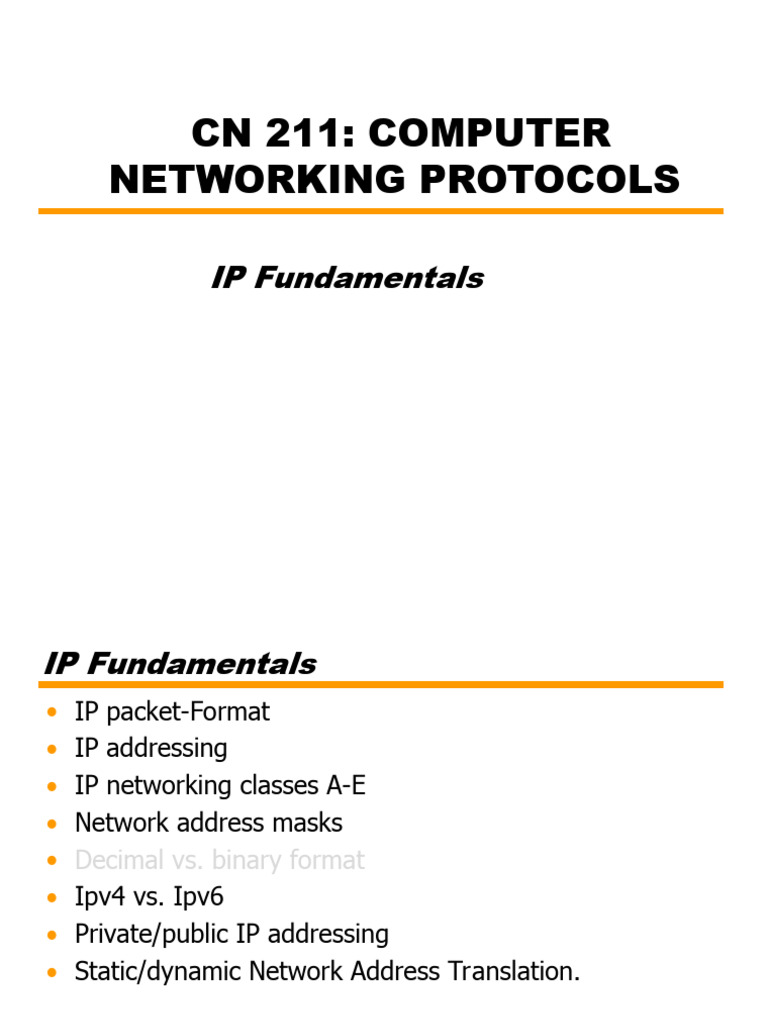 CN LEC Four - 2 | PDF | Ip Address | I Pv6