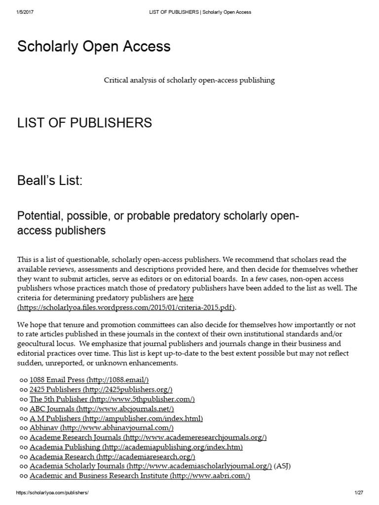 Predatory Publishers Alert | PDF | Science | Academic Journal